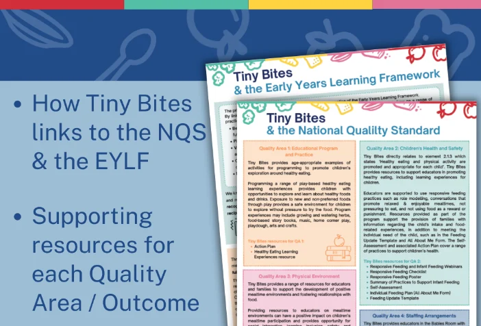 How Tiny Bites Links to the NQS & EYLF - Tiny Bites